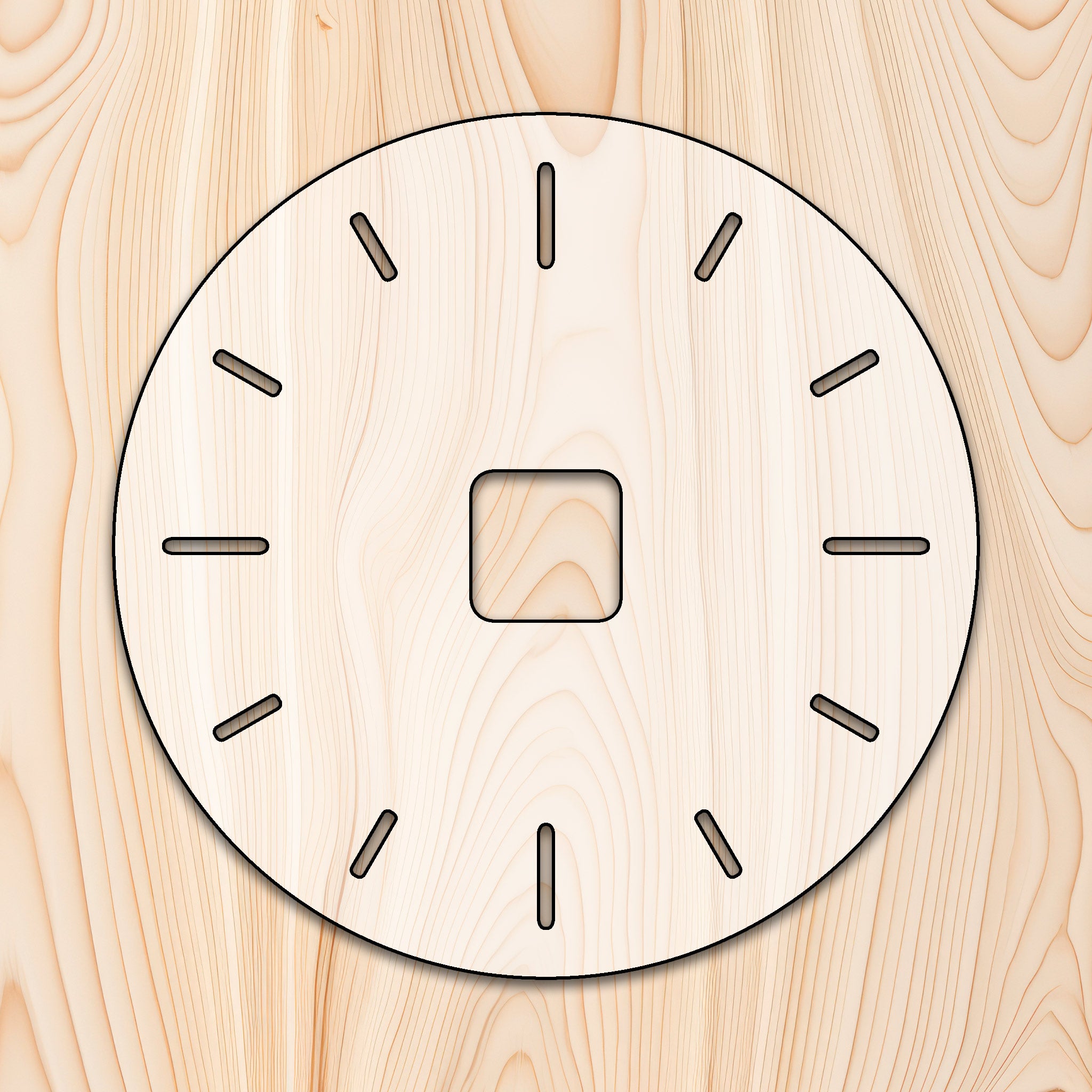 18" Bar Round Clock Acrylic Router Template