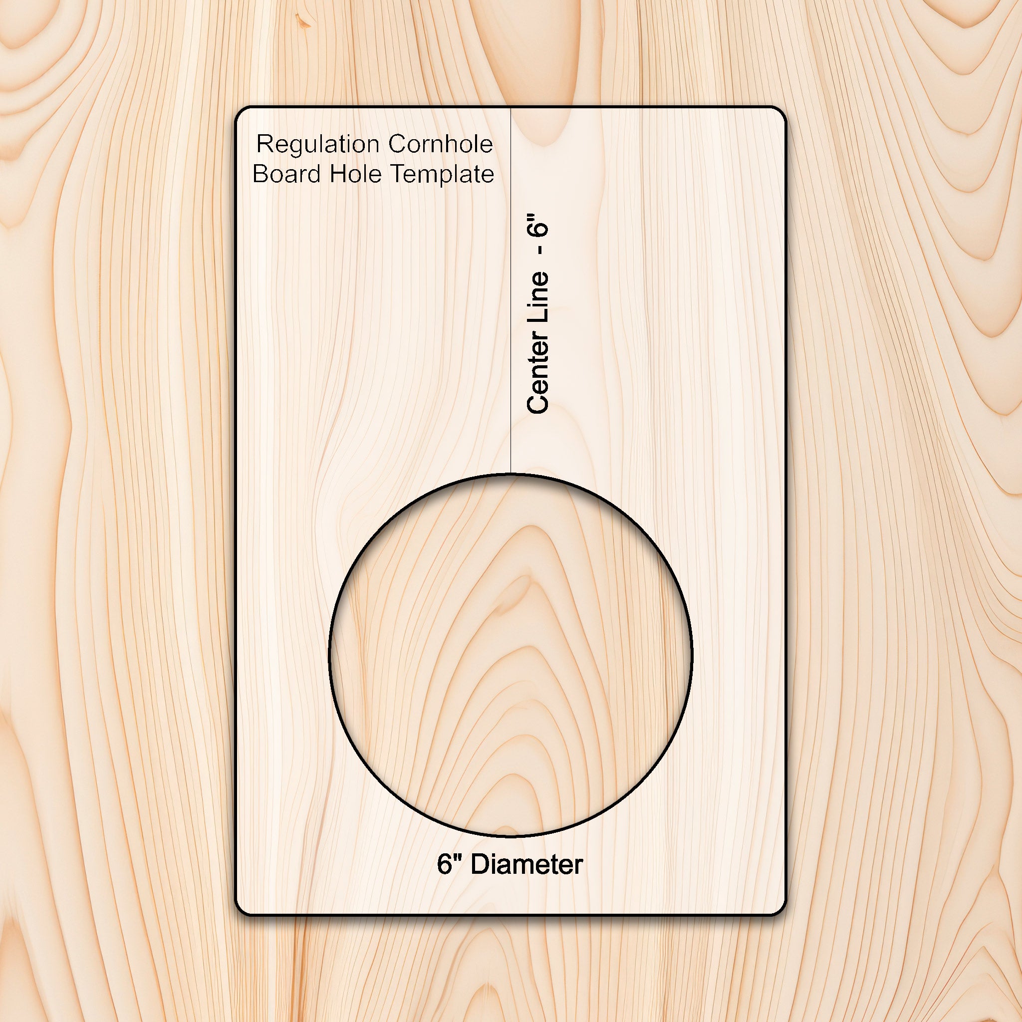 Cornhole Board Hole Layout Jig | High Quality Acrylic Laser Cut Woodwo