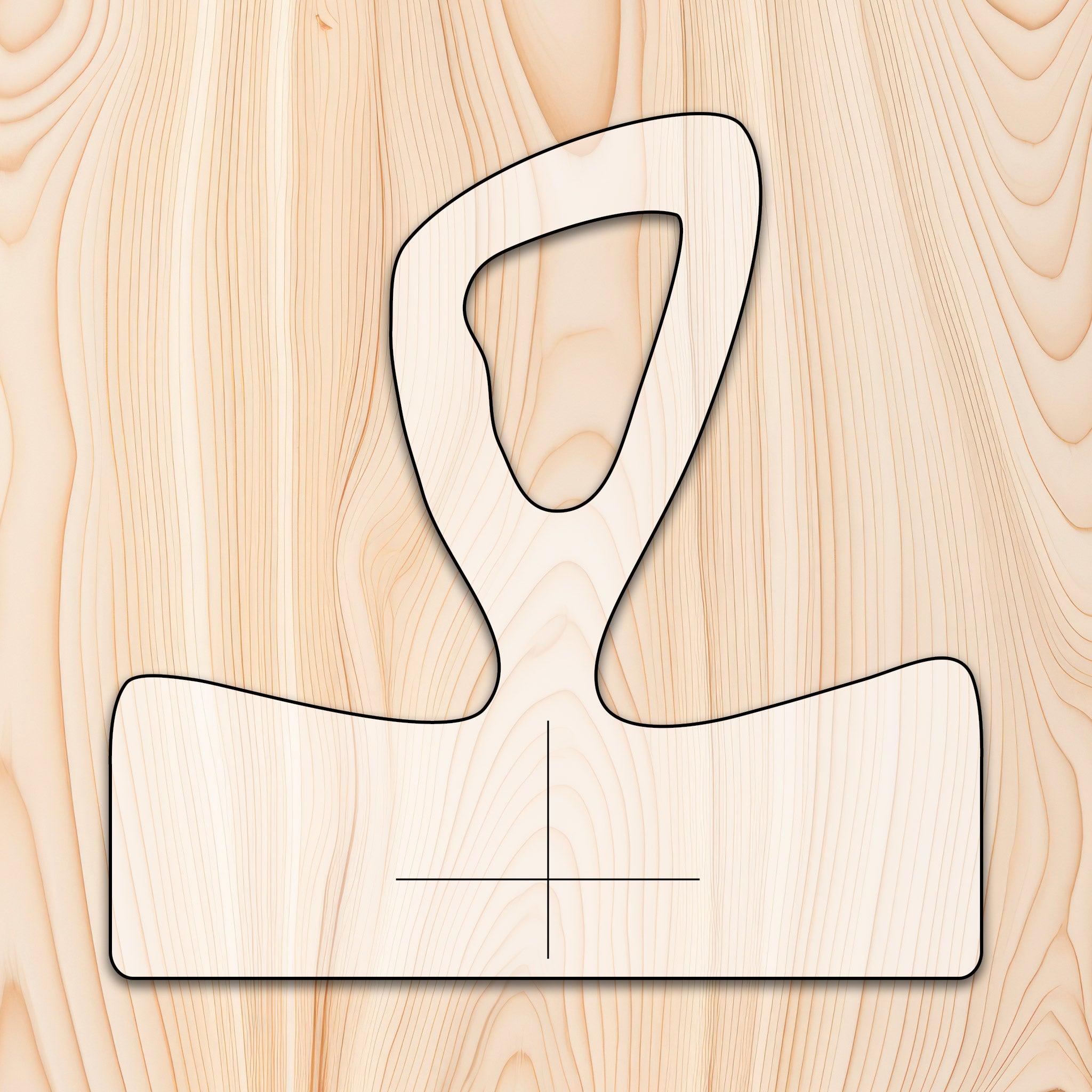 Pointed Loop Cutting Board or Charcuterie Board Handle Acrylic Router
