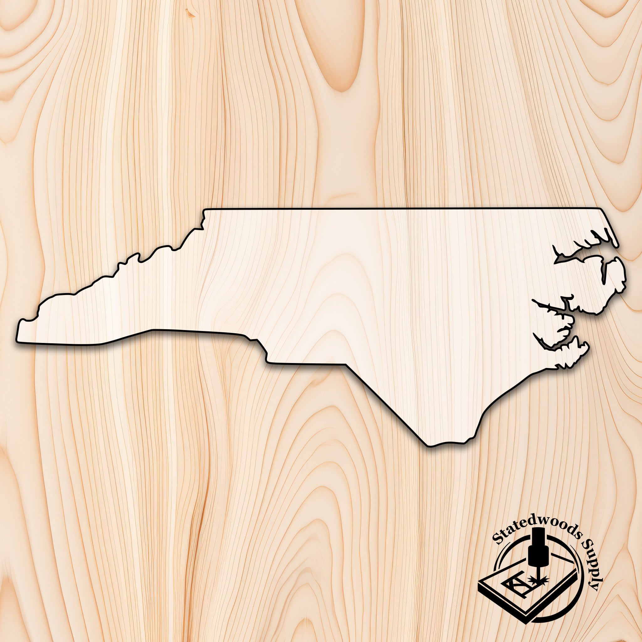 North Carolina State Acrylic Craft Cutout