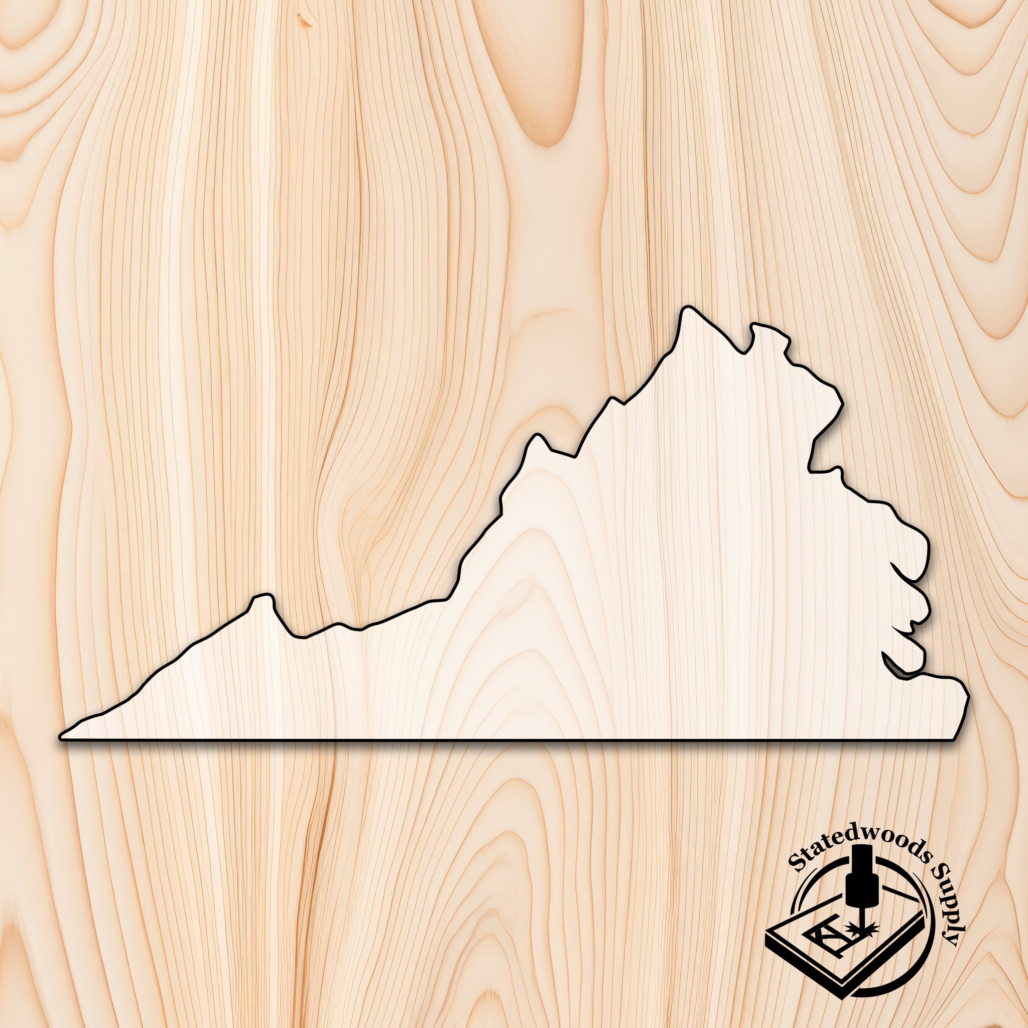 Virginia State Acrylic Craft Cutout