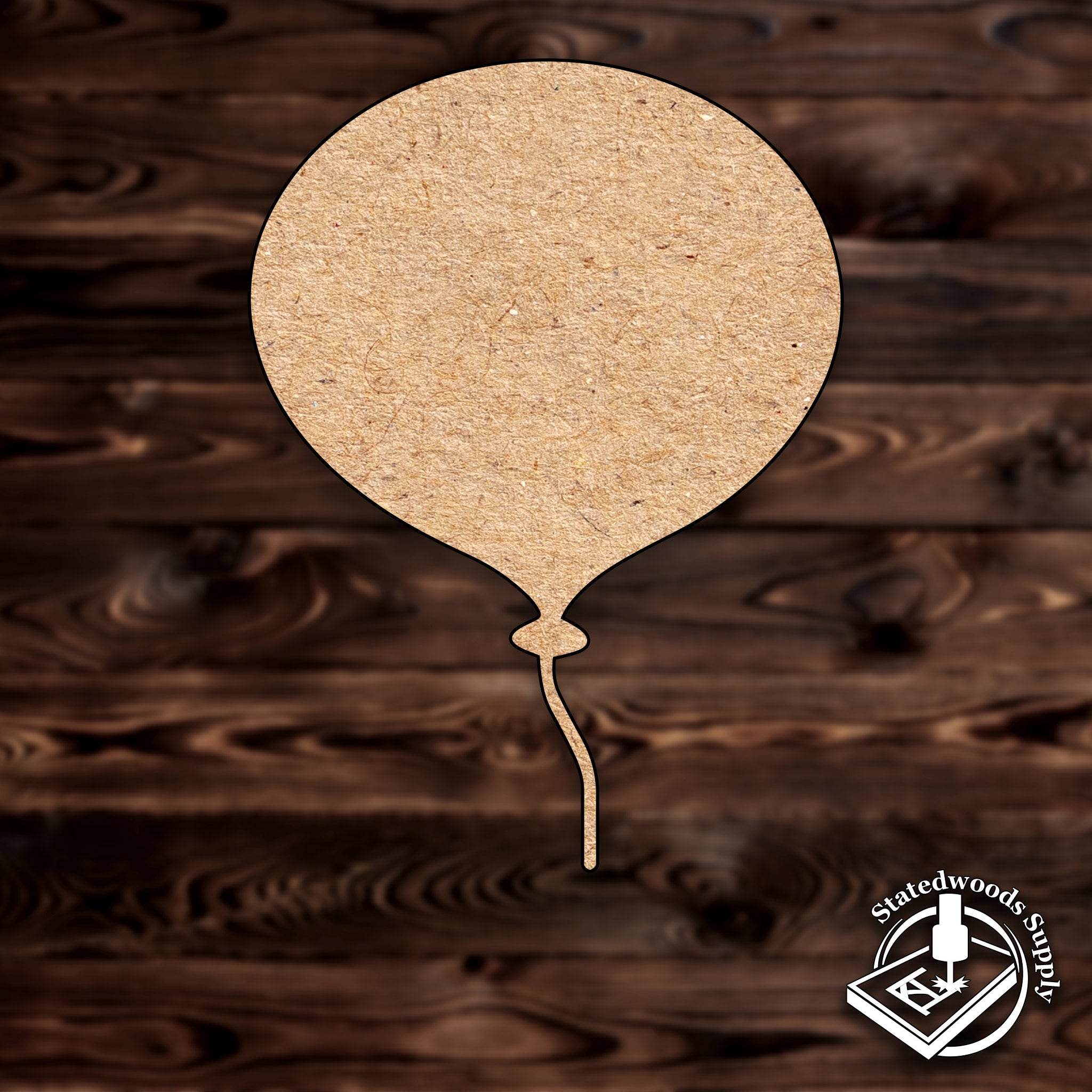 Birthday Balloon MDF Craft Cutout