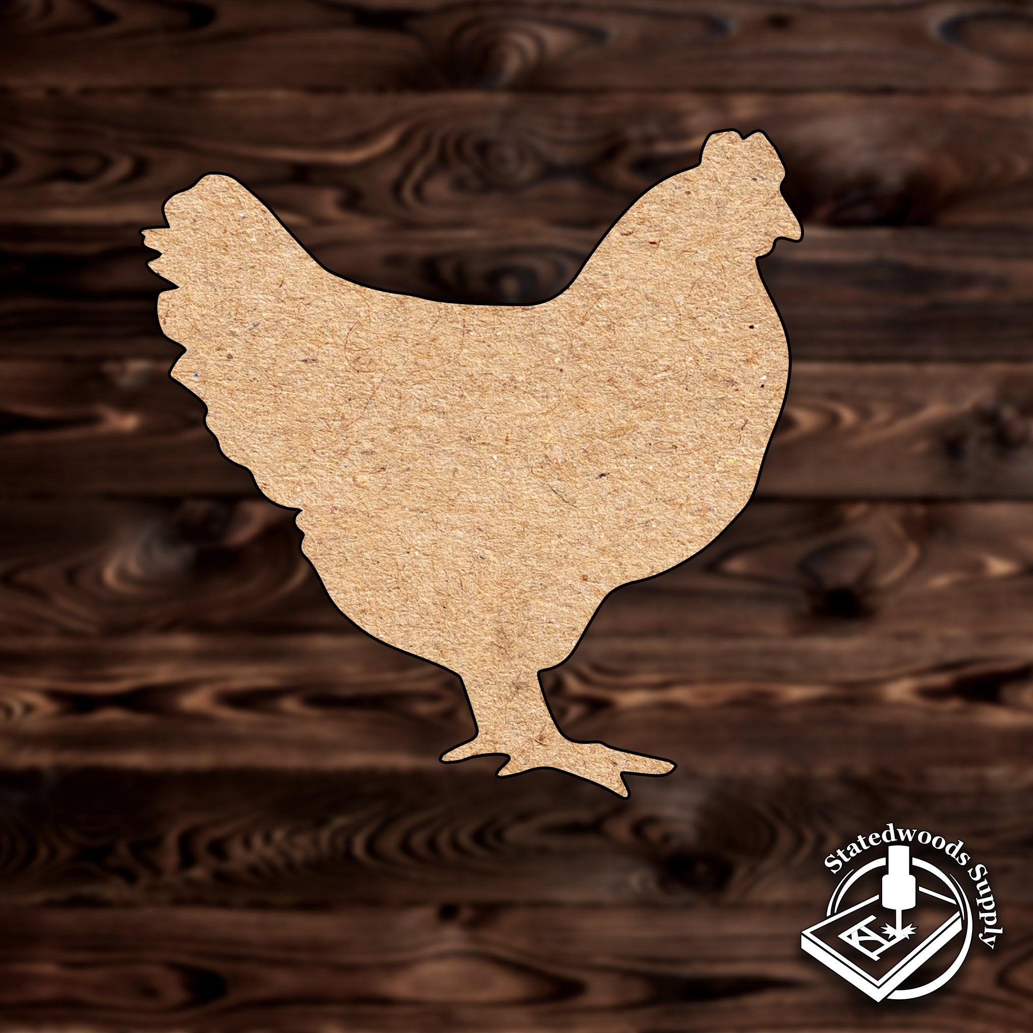 Hen Chicken Animal Craft MDF Cutout