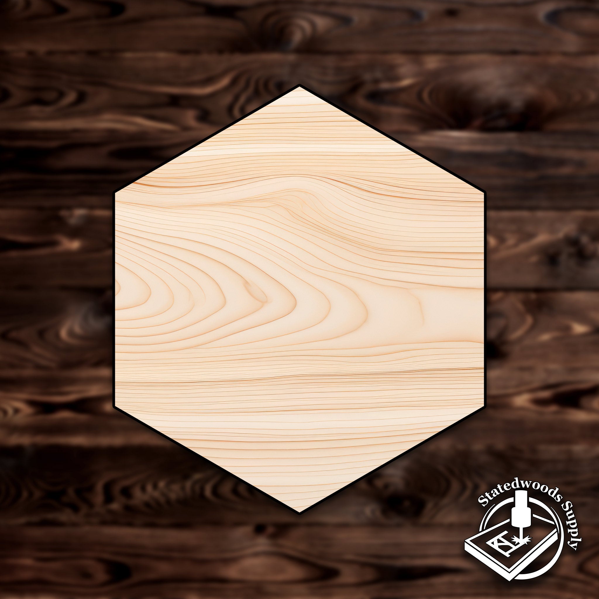Hexagon Shape Plywood Craft Shape
