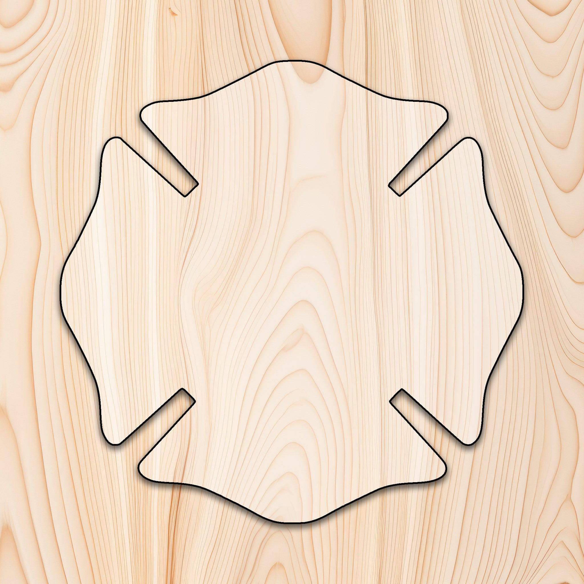 Maltese Cross Plaque Router Template